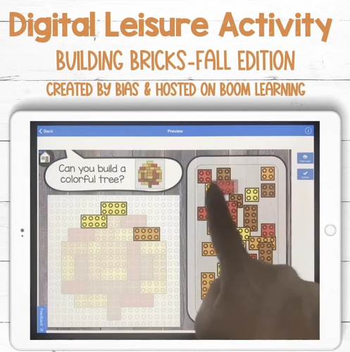 Digital Leisure Activity | Brick Design Boom Cards | Fall Edition