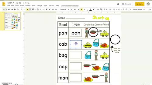 Short Vowel/CVC Word Work/ Google Slides Included {By Classroom Pizzazz}