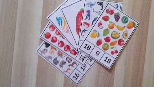 1-20 Count and Clip Cards kids counting card Numbers 1-20 elementary math