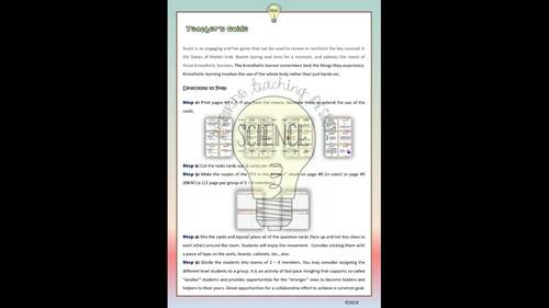 The Four States of Matter and Its Changing Phases Scoot Game Task Cards