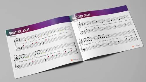 Brother John - Nursery Rhyme | Easy-to-Play Beginner's Piano Sheet Music