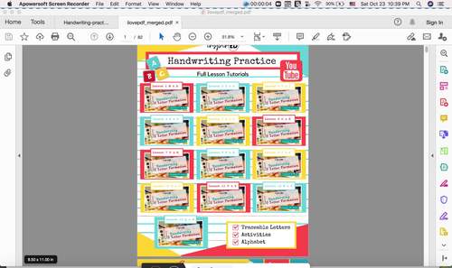 ALPHABET & PHONICS Handwriting Practice Workbook - Kindergarten - 1st Grade