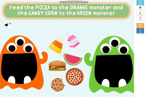 Feed the Monster! Following 1 and 2 step Directions (DIGITAL NO PREP)