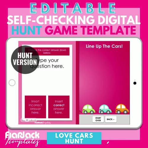 Love Cars Hunt Google Slides PowerPoint Editable Game Template | TPT