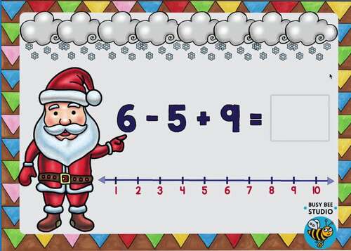 CHRISTMAS ADDITION AND SUBTRACTION WITHIN 10 MATH KINDERGARTEN BOOM ...