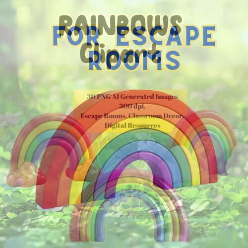 RAINBOWS - Clipart for Escape Rooms, Digital Media, Classroom Decor & More