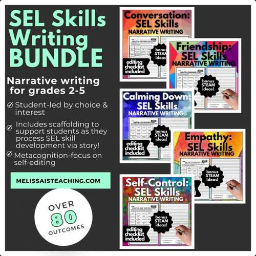 SEL Writing Activity Sub Plan 2nd 3rd 4th 5th Grade, Social Skills