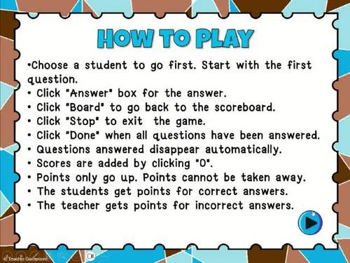 Coordinate Plane Review Powerpoint Game by Teacher Gameroom | TPT