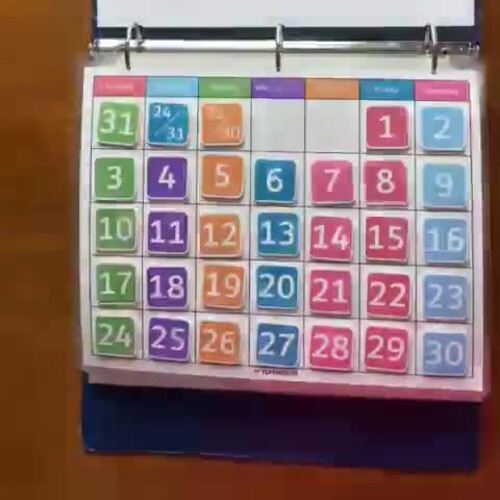 Calendar, Morning Binder, Circle time Binder, Home school Binder