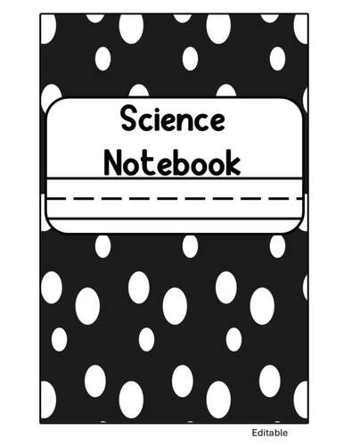 Editable Composition Kindergarten Science Journal Notebook Covers with ...