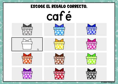 Winter - Colors Boom Cards | SPANISH by MM Bilingual | TPT