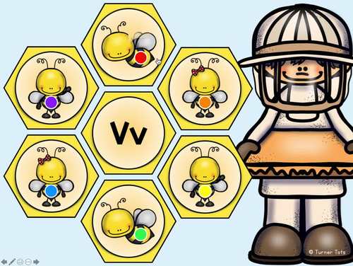 Bee Letter Identification Game - Digital Bee Alphabet Game for Preschoolers