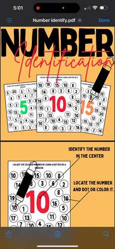 Number Identification Dot Marker Worksheets | Numbers 1-20 | Fine Motor ...