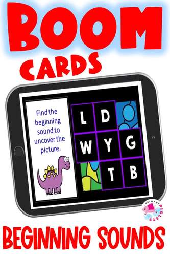 BEGINNING SOUNDS BOOM CARDS by Primary Piglets | TPT