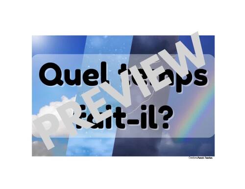 French Weather Flashcards – 14 Expressions with Real-Life Photos | Météo