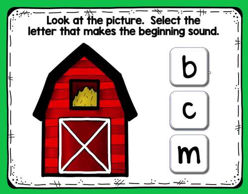 Beginning Sounds Digital Center for Google Slides™ by K is for Kinderrific
