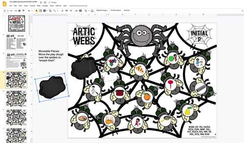 ARTIC WEBS Early Sounds: Speech Therapy Activity + Google Slides Option