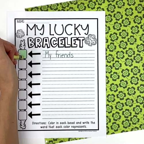 LUCKY BRACELETS | a St. Patrick's Day activity | TPT