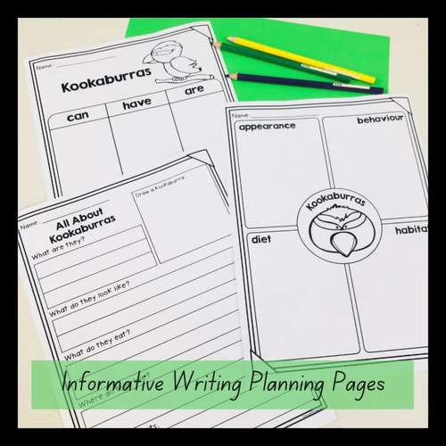 Kookaburra Informative Writing | Australian Animals by Little Learner Hub