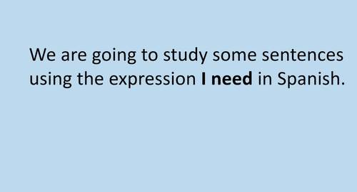 I need and I don't need in Spanish by Spanish for Everyday | TpT