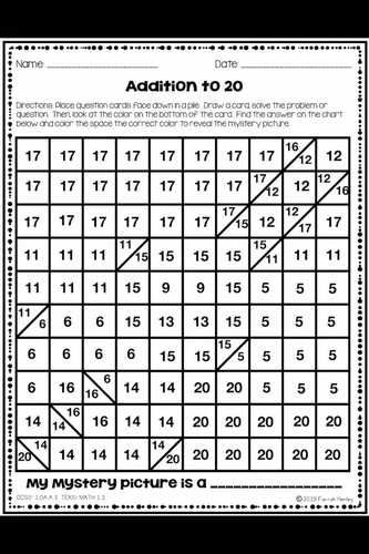 First Grade Color By Code NO PREP May Math Review by Farrah Henley ...