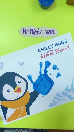 Valentine’s Day Penguin Handprint Craft for Kids by Mr Mintz Crafts