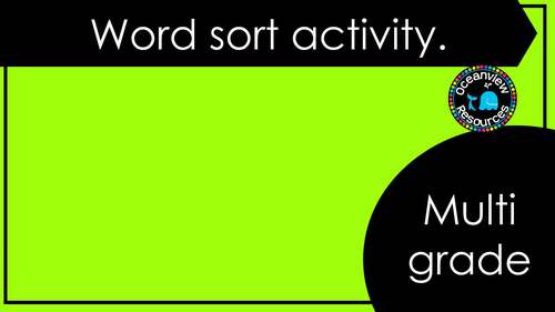 Phonics Word Sort: Interactive and Hands-On Activities by Oceanview ...