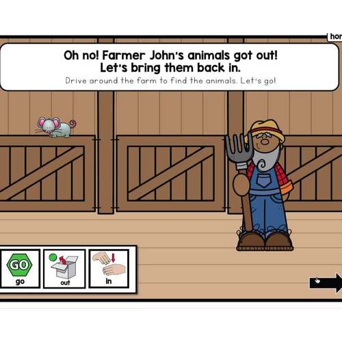 AAC Core Vocabulary: In and Out on the Farm by Passport Speech | TPT