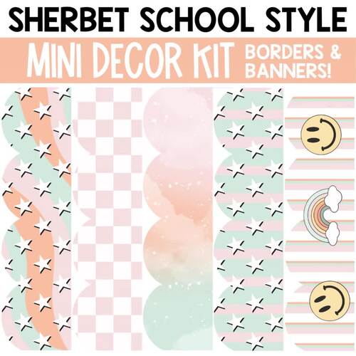 Retro Groovy Bulletin Borders / Retro Bulletin Board Decor | TPT