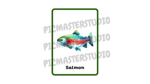 Sea Fish Flashcards for Kids: Dive into Ocean Learning! Colorful Cards ...