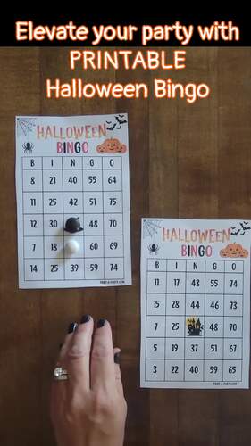 Halloween Bingo Game - 50 Unique Cards and Call Sheets by PrintAParty