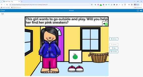 Find the Girl's Pink Sneakers Interactive Language Activity | TPT