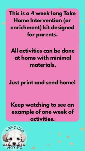 Parent Take-Home Phonics Kit Digraph Activities, Decodable Readers ...