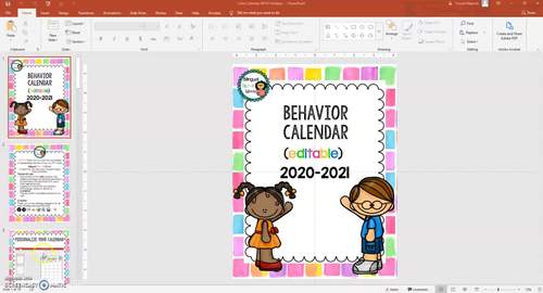 Behavior Calendar ** Editable** 2022-2023 by Bilingual Pre-K World