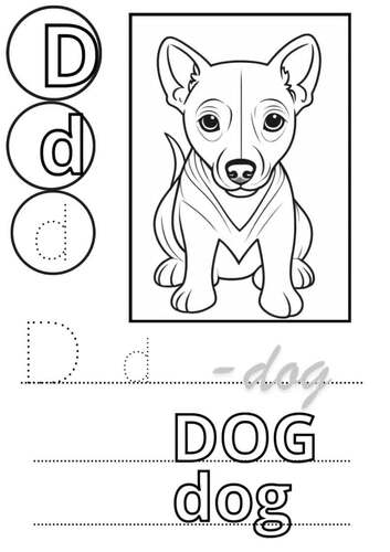 A-Z alphabet animals coloring pages, 26 printable coloring pages for kids