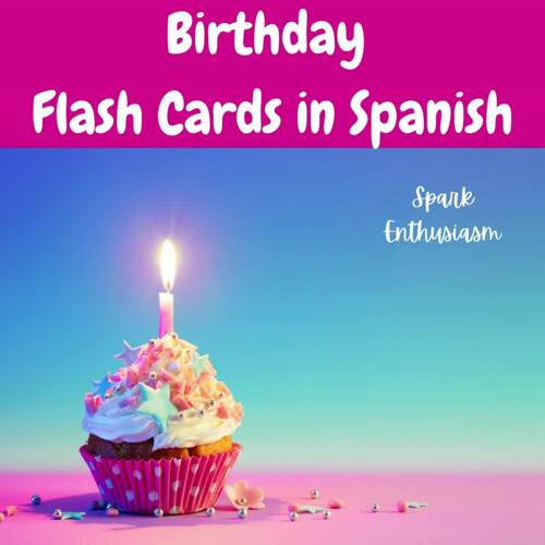 Birthday - Cumpleaños - Flash Cards in Spanish Games Printable | TPT