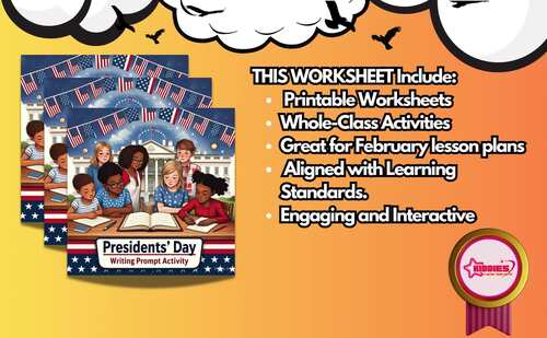 Presidents' Day Writing Prompts Craft Activities 3rd,4th,5th,6th,7th ...