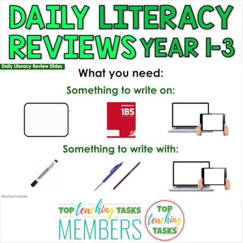 Daily Literacy Review For Year 1-3 - Daily Language Practice - Grammar ...
