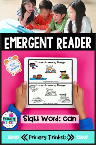 "CAN" Emergent Readers Book by Primary Trinkets | TPT