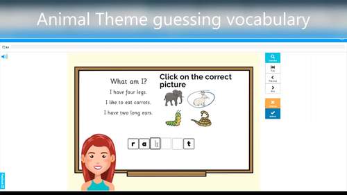Animal guessing game BOOM CARDS™ | Early Grades English Distance Learning