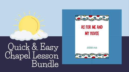 Chapel time- Me and my House / Bible Lesson / Christian Activities