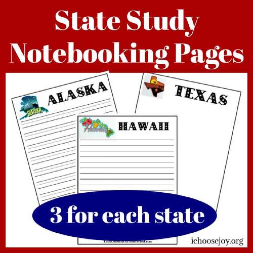 U.S. State Study Notebooking Pages to learn about all 50 states | TpT
