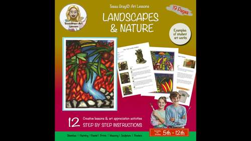 Landscapes and Nature Art Lessons, 12 Projects, Middle & Senior School