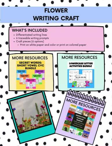 Spring Flower Writing Craftivity - Engaging Writing Prompts & Craft