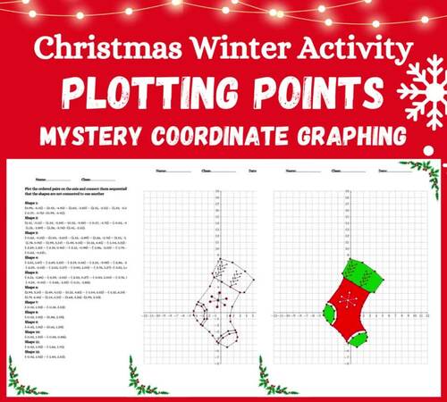 Christmas Coordinate graphing Christmas Mystery Pictures Plotting ...