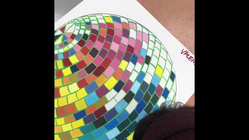 Disco Ball Acrylic Painting Beginner Art Project Middle & High School ...