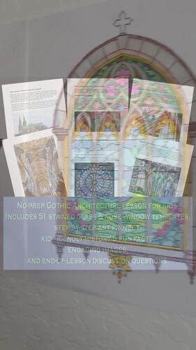 Gothic Architecture Lesson for Kids Art History Activity with Templates