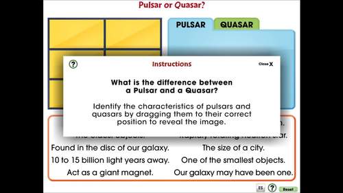Galaxies & The Universe: Pulsar or Quasar? - NOTEBOOK Gr. 5-8 | TPT