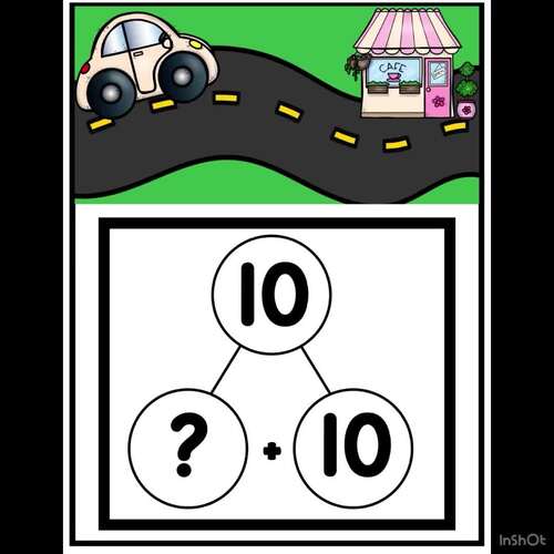 Numbers Bonds Matching Practice Cards | Parts of 10 by The Task Card Shop
