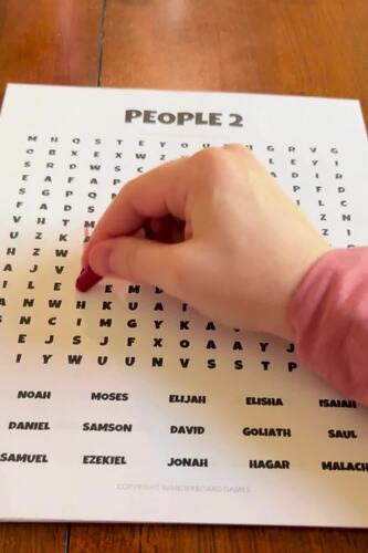 Old Testament Word Search Puzzles Worksheet Activity by Wanderboard Games